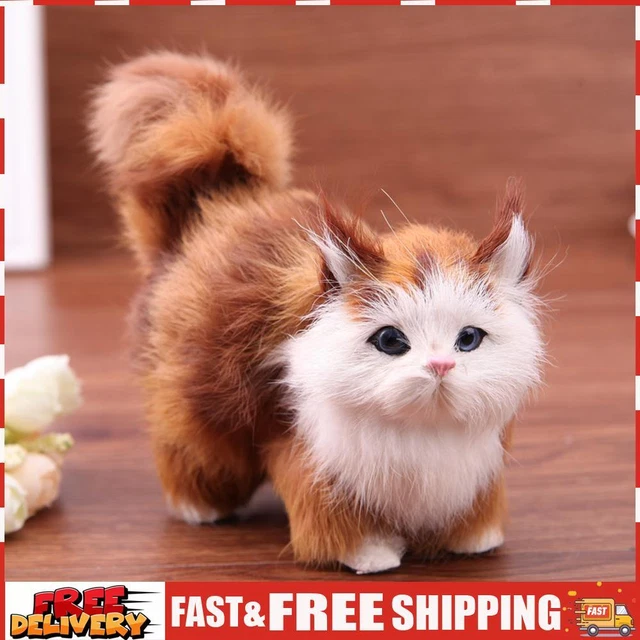 DIY CRAFTS CAT Models Plush Artificial Fake Cat Collectible for Home ...