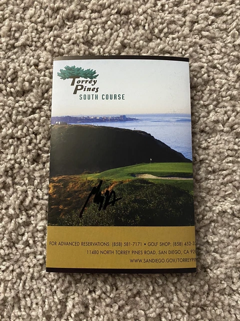 MAX HOMA TORREY Pines Golf Signed Scorecard Farmers Insurance Open ...