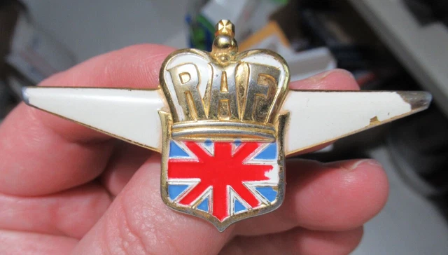 RARE ORIGINAL WWII BADGE, BRITISH-US AMBULANCE CORPS "RAF" PIN BACK, by ...