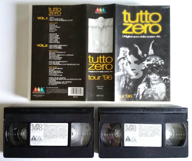 VHS TUTTO ZERO Tour'96 I Migliori Anni Della Nostra Vita Renato Zero ...