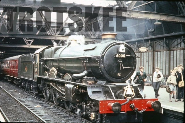 35MM SLIDE BR British Railways Steam Loco 6000 Class 6000 Shrewsbury ...