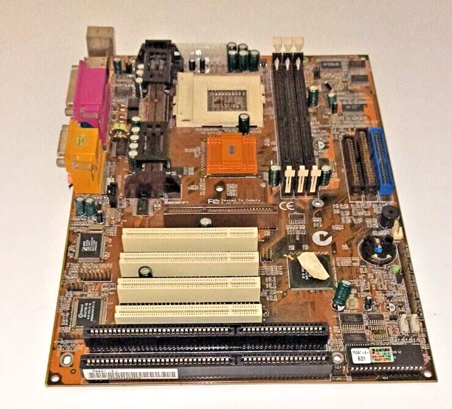 VINTAGE ATX MOTHERBOARD Socket 370 Elitegroup ECS P6BAT-A+ SDRAM ...
