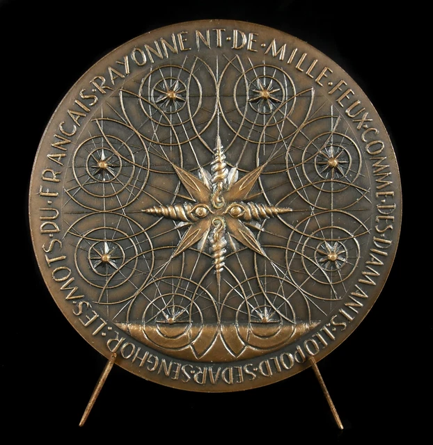 MEDAL ONESIME RECLUS Geographer rhumb line map Contino compass rose £ ...