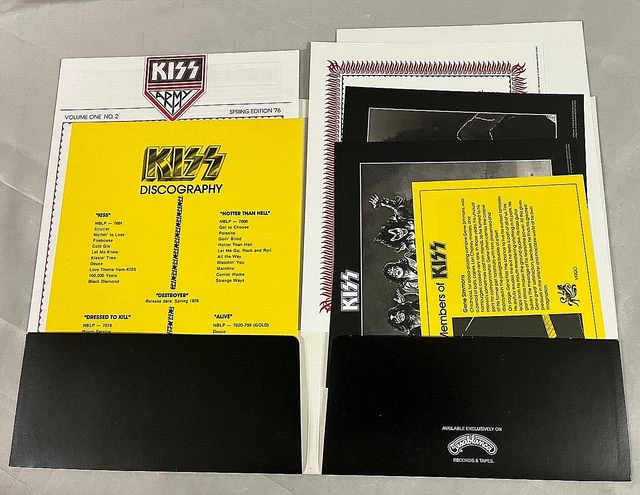 KISS DESTROYER DELUXE Box Set Replica Army Kit Newsletter Press Photos ...