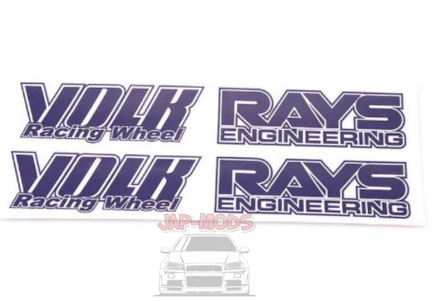 RED RAYS VOLK racing Wheel Stickers/decals x8,RWB/hellaflush/speed star ...