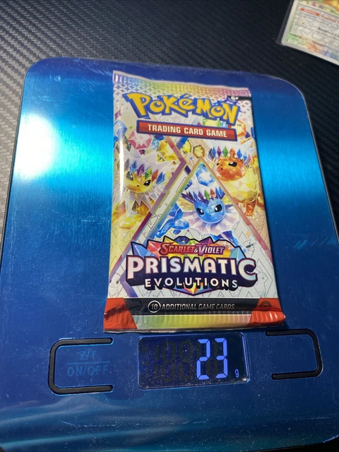 VERY HEAVY PACK! 23.00g Prismatic Evolutions Pokemon TCG Booster Pack £ ...