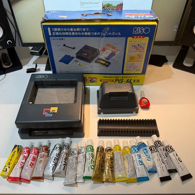 RISO PRINT GOCCO PG-11 Screen Print Machine + 18 x Inks + Extras, boxed ...