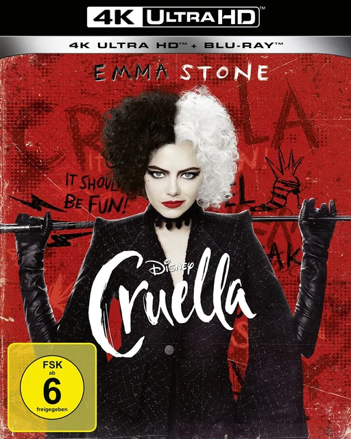 CRUELLA 4K ULTRA-HD (4K UHD Blu-ray) Emma Stone Emma Thompson Craig ...