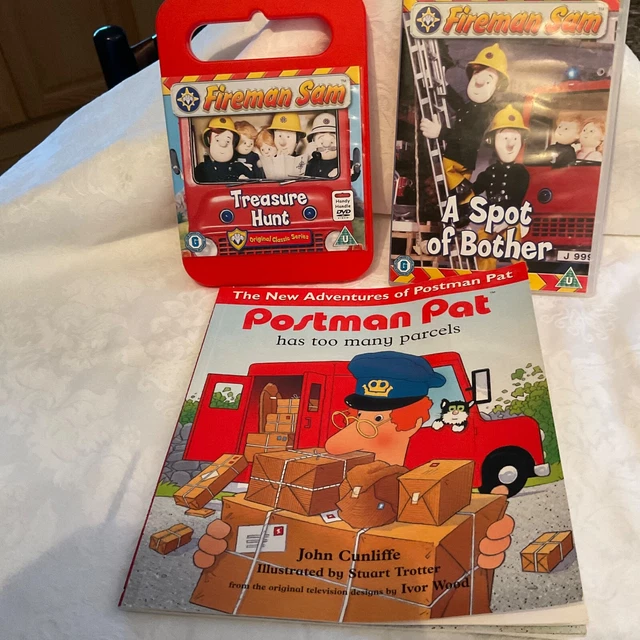 FIREMAN SAM,POSTMAN PAT SIGNED BOOK.by the Author. Plus two new dvd’s £ ...