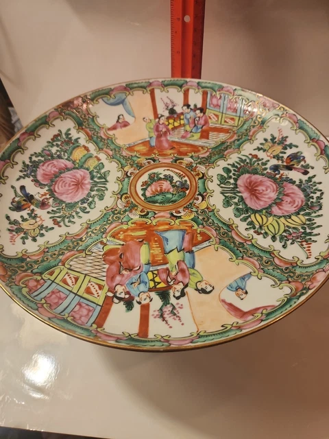 ANTIQUE CHINESE EXPORT Famille Rose Medallion porcelain tazza antique ...
