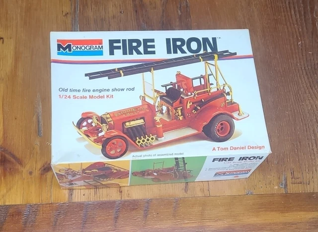 ORIG~1973 MONOGRAM 1/24~TOM DANIEL~Fire Iron Show Rod~Model Truck Kit ...