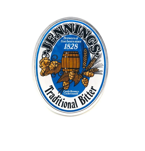 VINTAGE JENNINGS TRADITIONAL Bitter Cockermouth sign, BEER PUMP CLIP ...