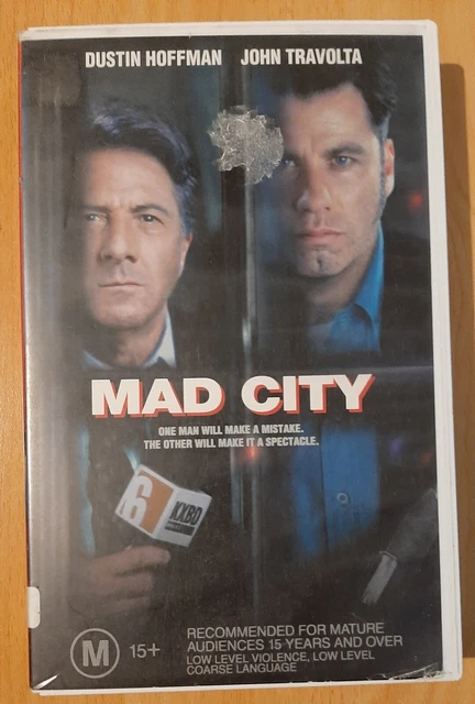 MAD CITY - 1997 VHS Movie John Travolta & Dustin Hoffman (Big Box EX ...