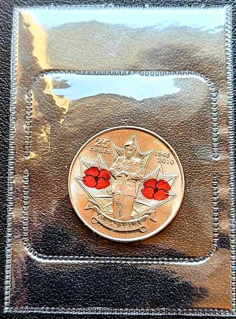 CANADA 2010 REMEMBRANCE 25-Cent Poppy Quarter - RCM SEALED GEM UNC $1. ...