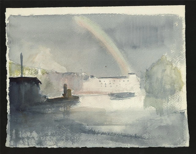 ROLAND BATCHELOR (1889-1990) Watercolour Painting - Honfleur France ...