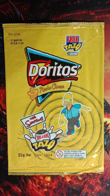 THE SIMPSONS BOWL-A-RAMA - Tazo Chip Packet - Doritos Nacho Cheese - Ex ...