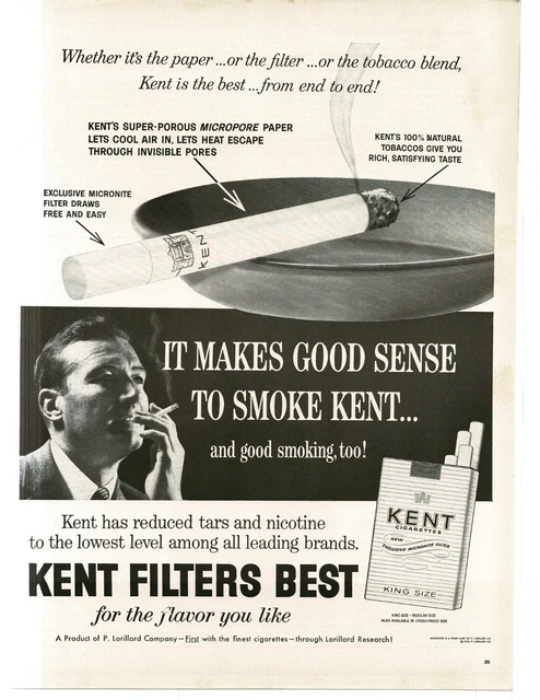1959 KENT CIGARETTES Vintage Print Ad £7.04 - PicClick UK