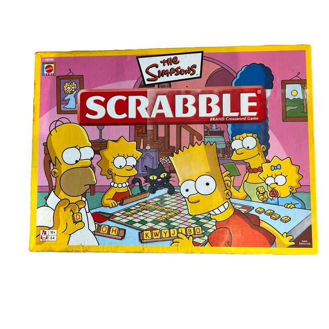 THE SIMPSONS SCRABBLE Family Fun Board Game 2005 By Mattel Fully ...