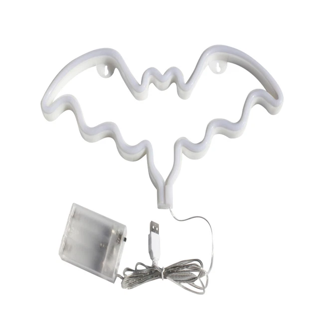 LED BAT SHAPED Neon Lamp Room Decor Girl Bedroom Neon Light Night Light ...