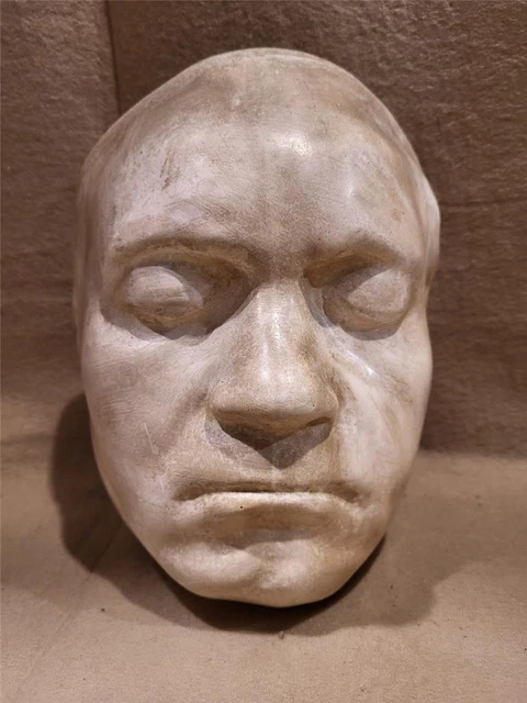 C1860 ANTIQUE LIFE Death Mask Bust Beethoven Sculpture -Franz Klein ...