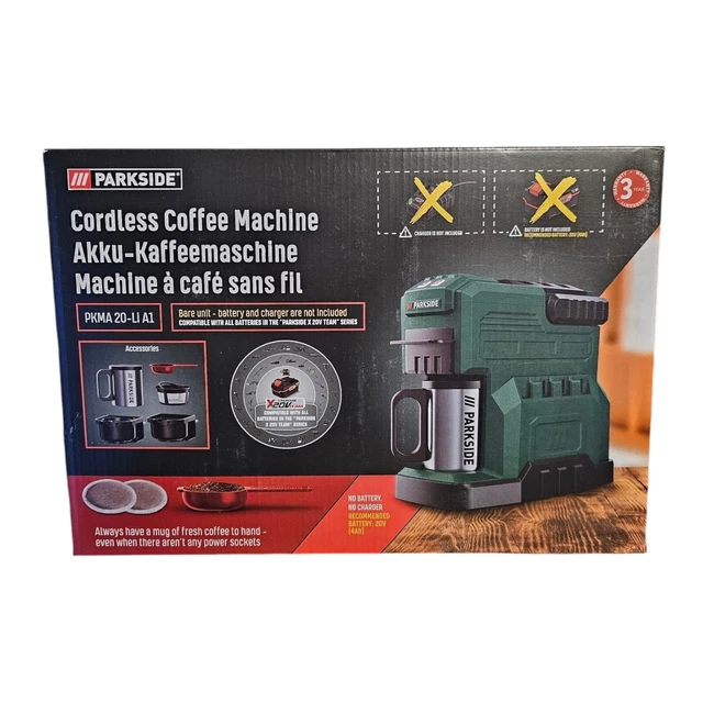 PARKSIDE® 20V CORDLESS Coffee Maker PKMA20-Li A1 BATTERYLESS Mobile ...