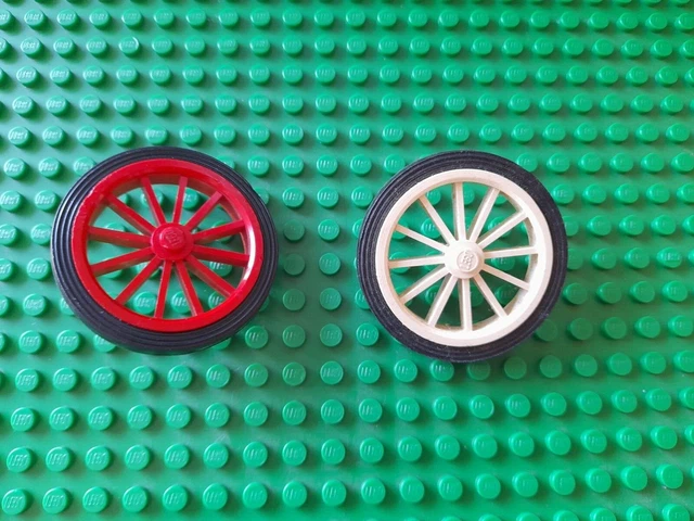LEGO 35 WHEEL 8 x 35 with 12 Spokes + 36 Black Tyre Large x 2 £1.50 ...