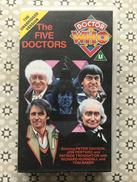 DOCTOR WHO - The Five Doctors: Unabridged Version Bbc Vhs Tape - Tom ...