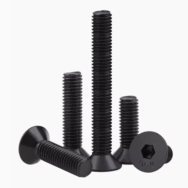 UNC UNF COUNTERSUNK Socket Head Screws Grade 10.9 Bolts Screw Black 4 ...