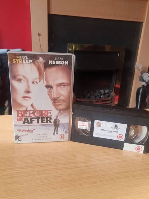 BEFORE AND AFTER VHS Tape Big Box Ex Rental Liam Neeson Meryl Streep ...