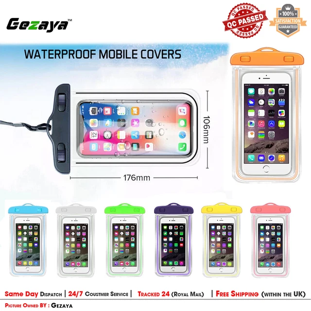 SMARTPHONE WATERPROOF POUCH Underwater Case Cover Universal Dry Mobile ...
