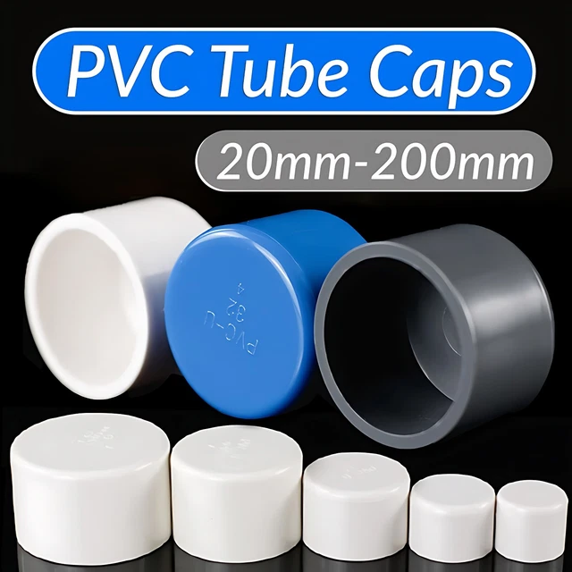 PVC CAP WATER Supply Pipe End Caps For Aquarium Pond 20mm-200mm $2.30 ...