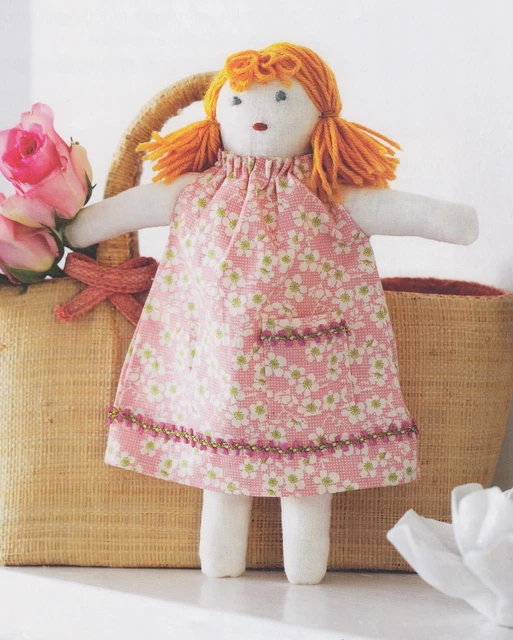 SIMPLE LITTLE RAG Doll~Sewing Pattern~Full-Size Templates~Magazine ...
