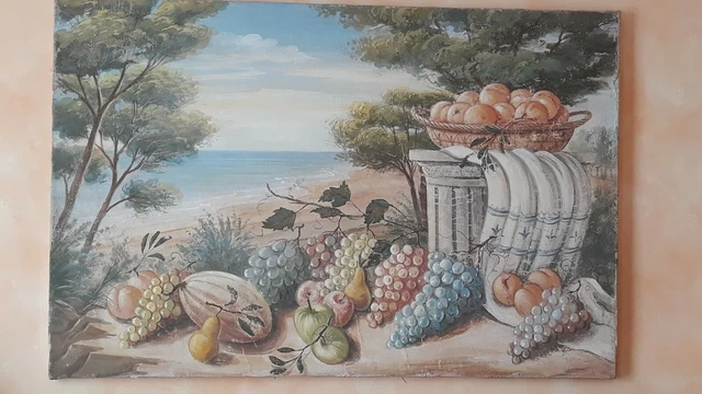 QUADRO DIPINTO CON tecnica a strappo su tela EUR 110,00 - PicClick IT