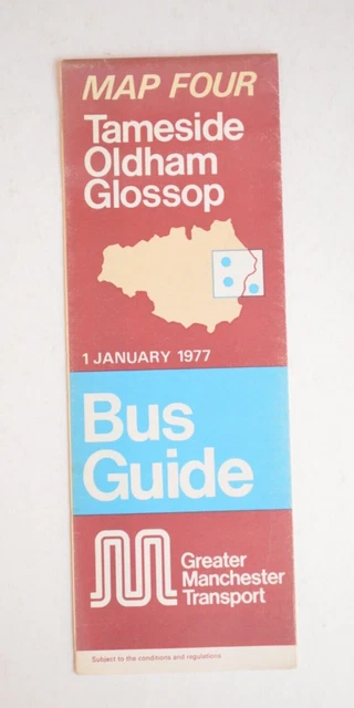 BUS COACH ROUTE Map Greater Manchester Map 4 Tameside Oldham Glossop ...
