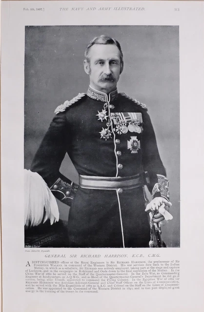 1897 BOER WAR General Sir Richard Harrison Kcb Cmg Command Western ...
