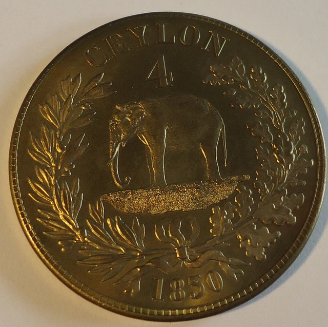 MODERN 1830 CEYLON Crown Coin William IV Fantasy Pattern Coin 40mm g £7 ...