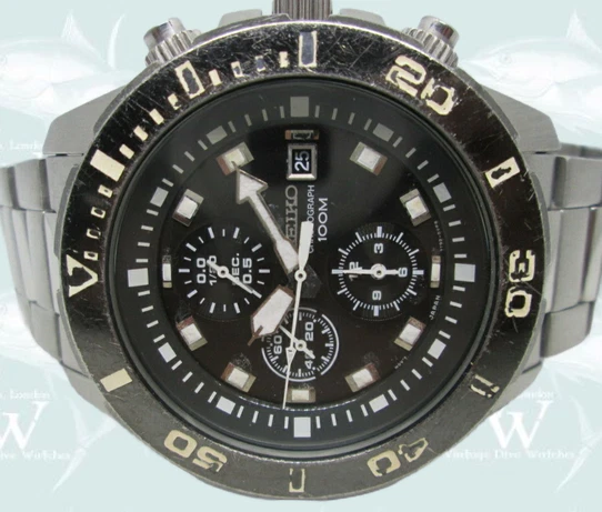 SEIKO SNDD99 CHRONOGRAPH 7T92-0NS0 Gents Quartz Watch WR100M Hardlex c ...