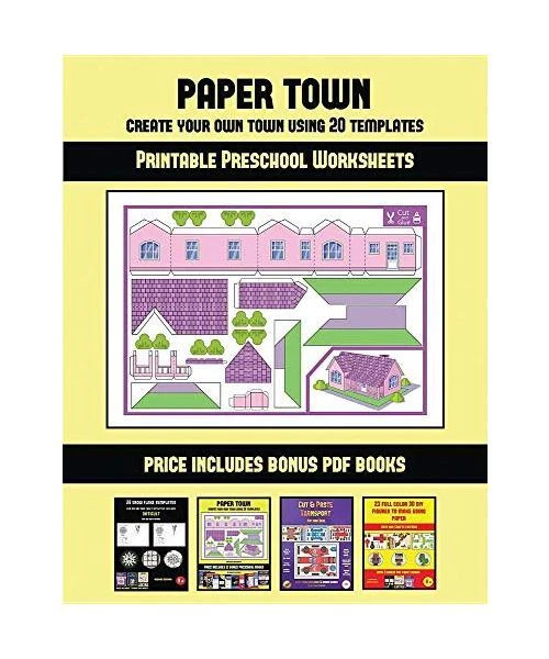 PRINTABLE PRESCHOOL WORKSHEETS (Paper Town - Create Your Own Town Using ...