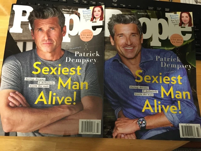 PEOPLE- NOV 20 2023 Sexiest Man Alive Dempsey 2 covers $8.88 - PicClick CA