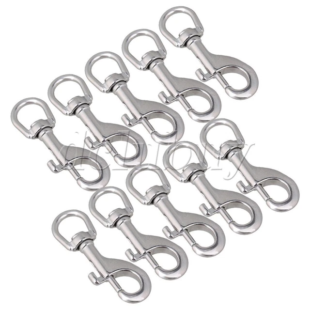 10PIECES STAINLESS STEEL Industry Swivel Round Eye Bolt Snap Key Chain ...