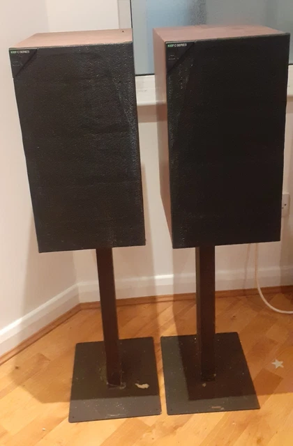 PAIR OF KEF C60 Speakers With Stands £42.32 - PicClick UK