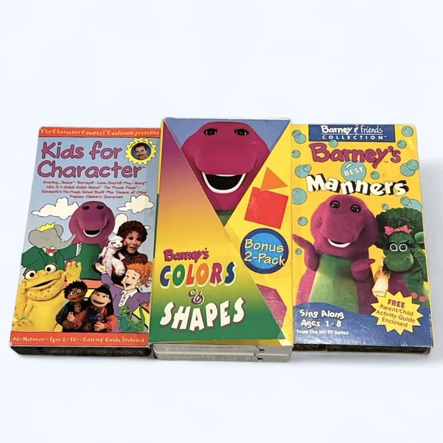 BARNEY VHS TAPES Barney’s best manners colors & shapes kids for ...