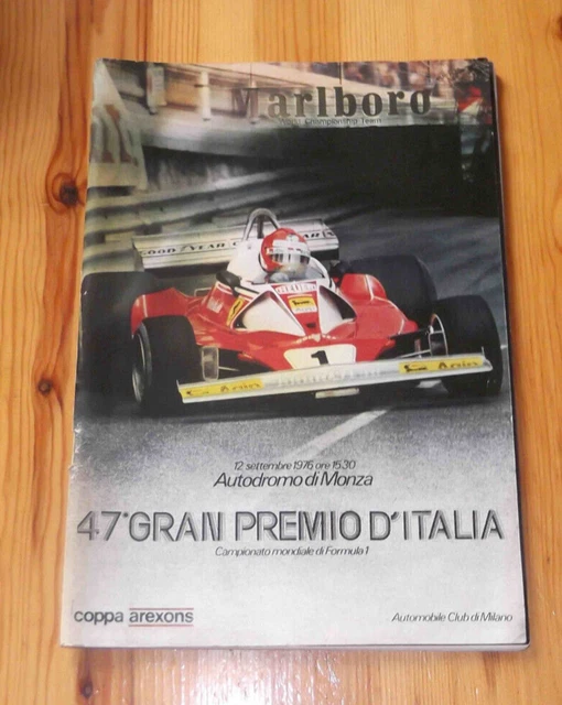 1976 PROGRAMM ITALY Grand Prix F1 Monza Peterson Regazzoni Lauda ...