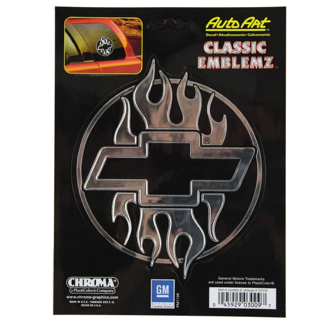 GENUINE GM CHEVY Chevrolet Bowtie Logo Chrome Emblem US Car Sticker ...