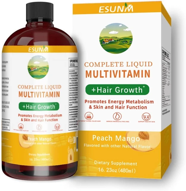 COMPLETE LIQUID MULTIVITAMIN + Hair Growth, | Vitamin C D | B Vitamins ...