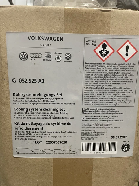 ORIGINAL KÜHLSYSTEMREINIGUNGS-SET NEUTRALISATOR VW Audi Skoda Seat ...