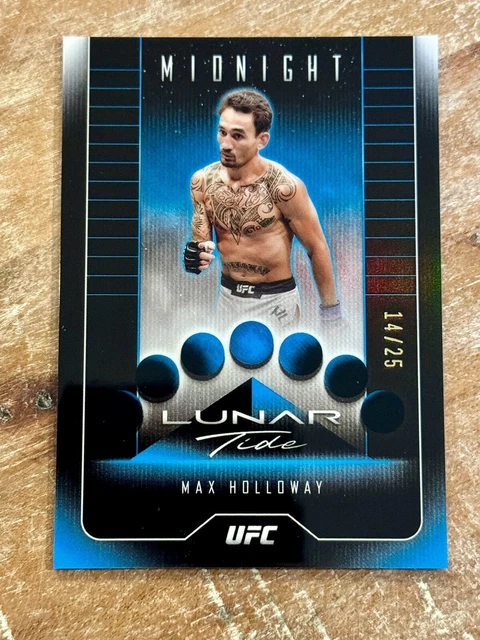 2024 TOPPS UFC Midnight Max Holloway lever de lune lunaire /25 SSP LT ...
