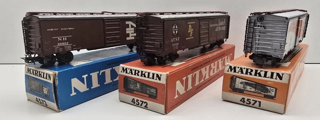 MÄRKLIN H0 4571/72/73 3er Set gedeckte Güterwagen USA-Box Car bespielt m.OVP TOP EUR 52,55 ...