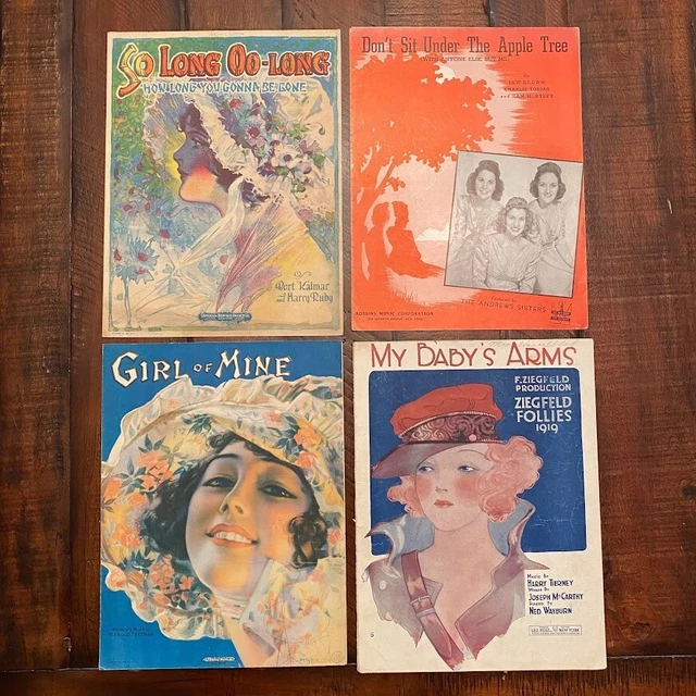 EARLY 1900S SONGS Vintage Antique Sheet Music Piano Andrews Sisters Lot EARLY 1900S SONGS Vintage Antique Sheet Music Piano Andrews Sisters Lot