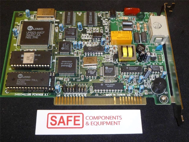 CARTE MODEM FAX UMC United Microelectronics PC1414UX A.1 14,4K ISA ...